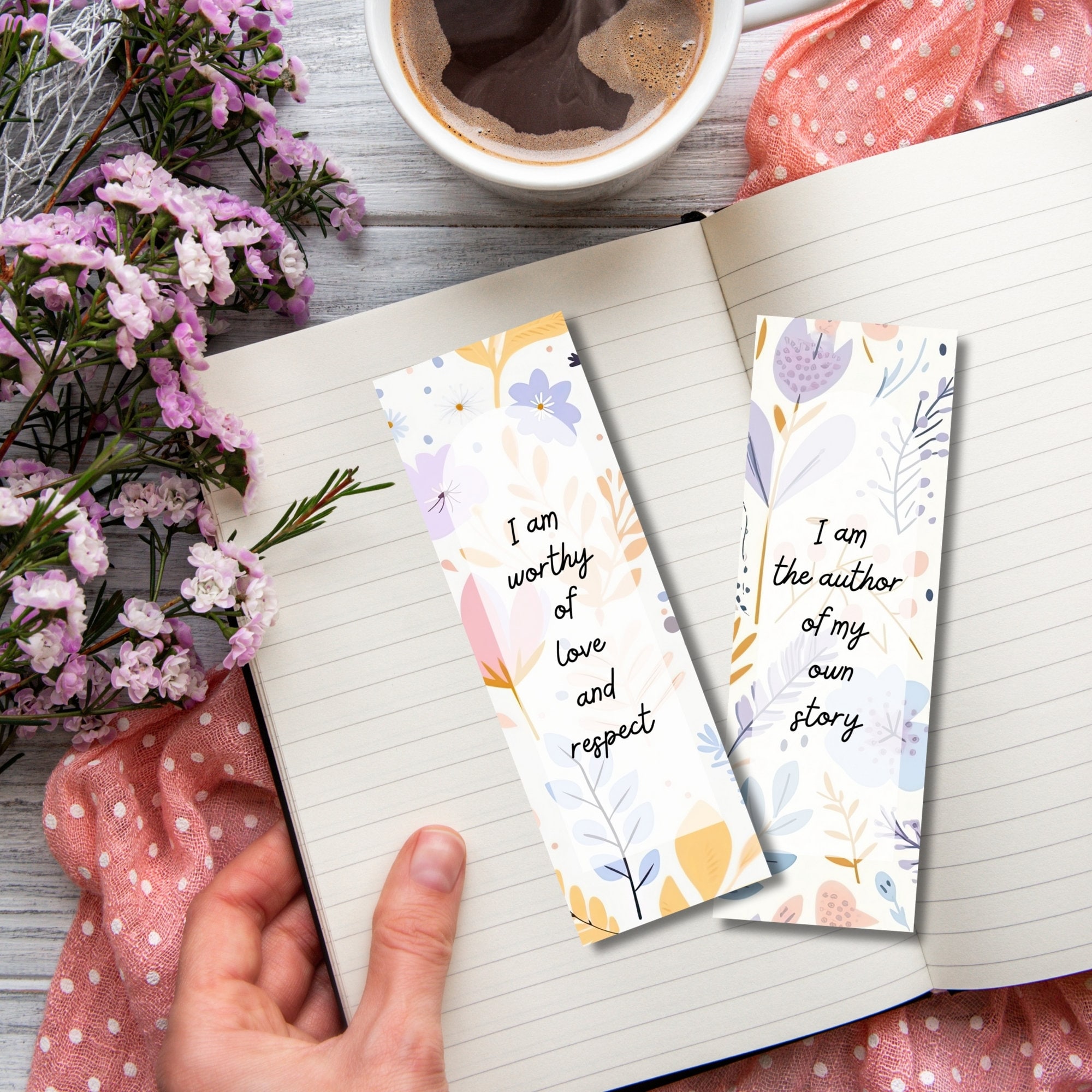 Printable Cute Bookmarks for Women, Affirmation Quote Bookmarks, Book ...