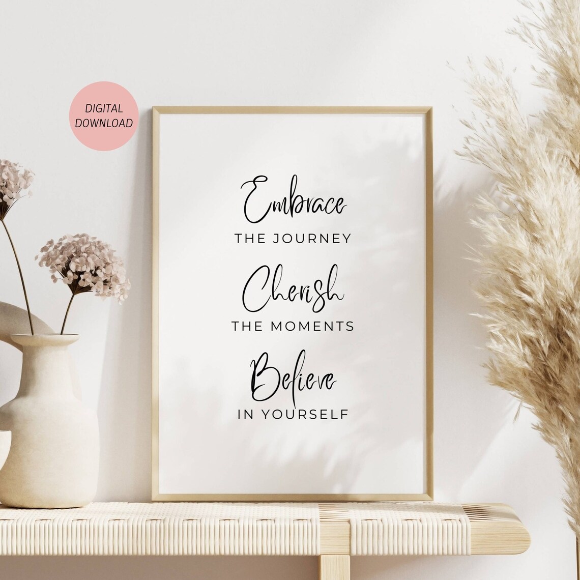 Printable Wall Art for Self Love, Inspirational Quotes, Motivational ...