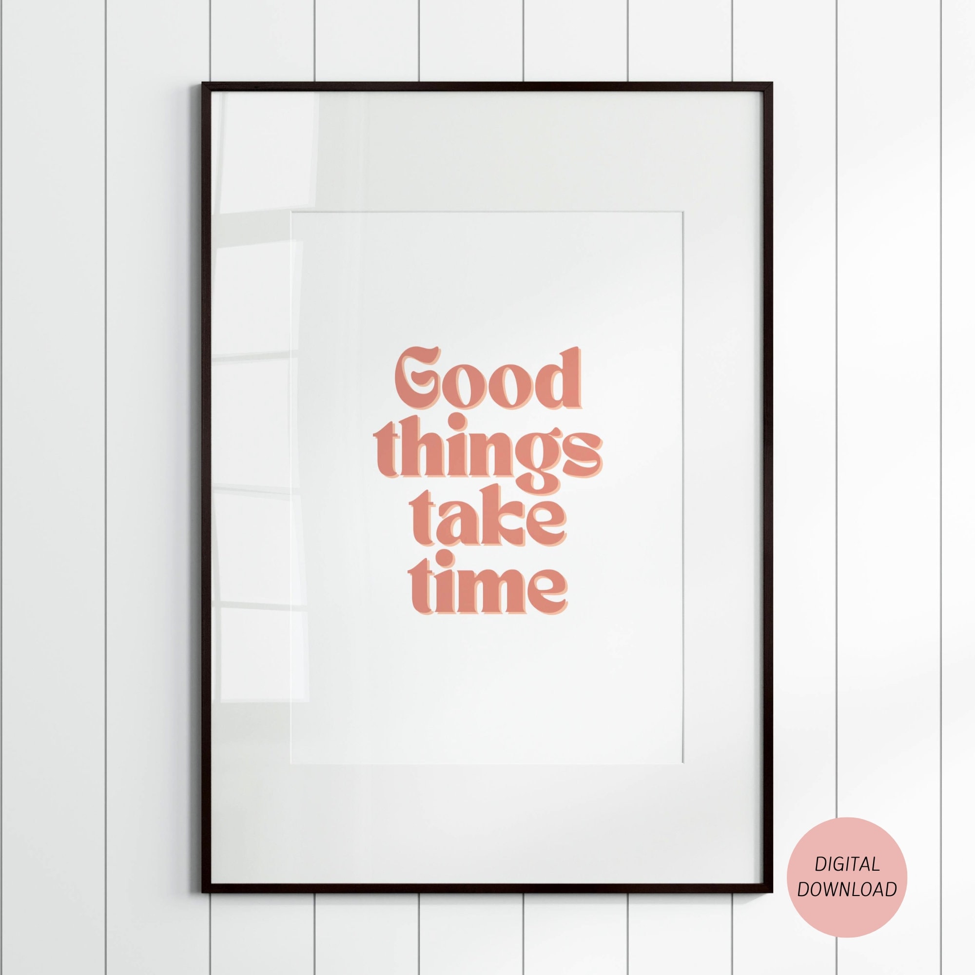 Printable Pink Wall Art, Inspirational Quote for Women, Retro Poster ...