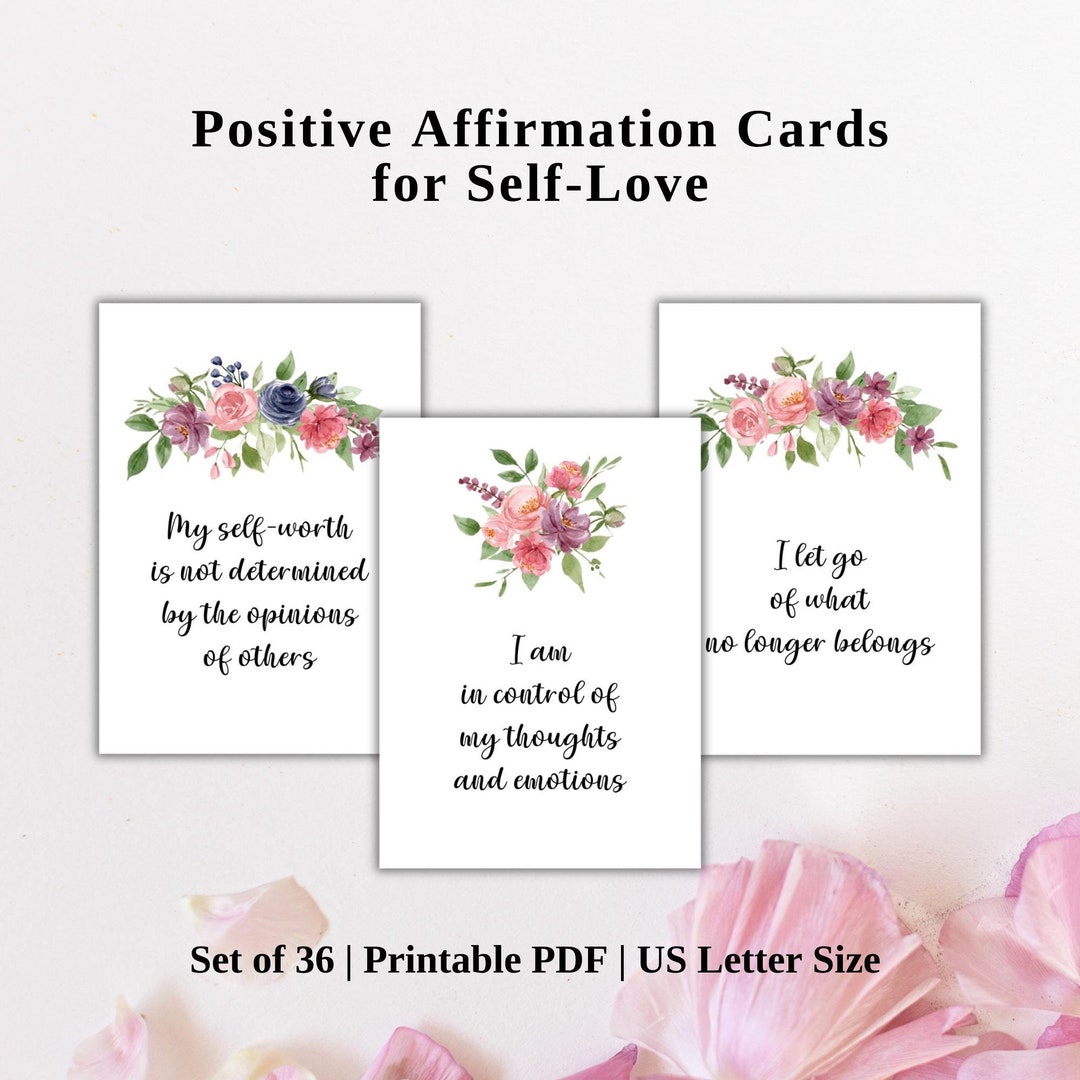 Printable Positive Affirmation Cards for Women, Vision Boards ...
