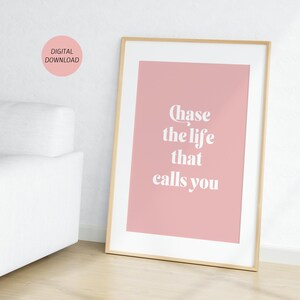 Printable Pink Inspirational Wall Art, Motivational Poster, Positive ...