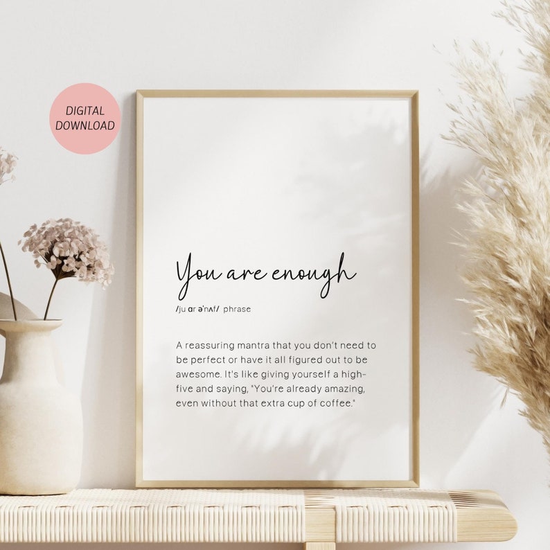 Printable Definition Wall Art, Funny Mental Health Poster, Self Love ...