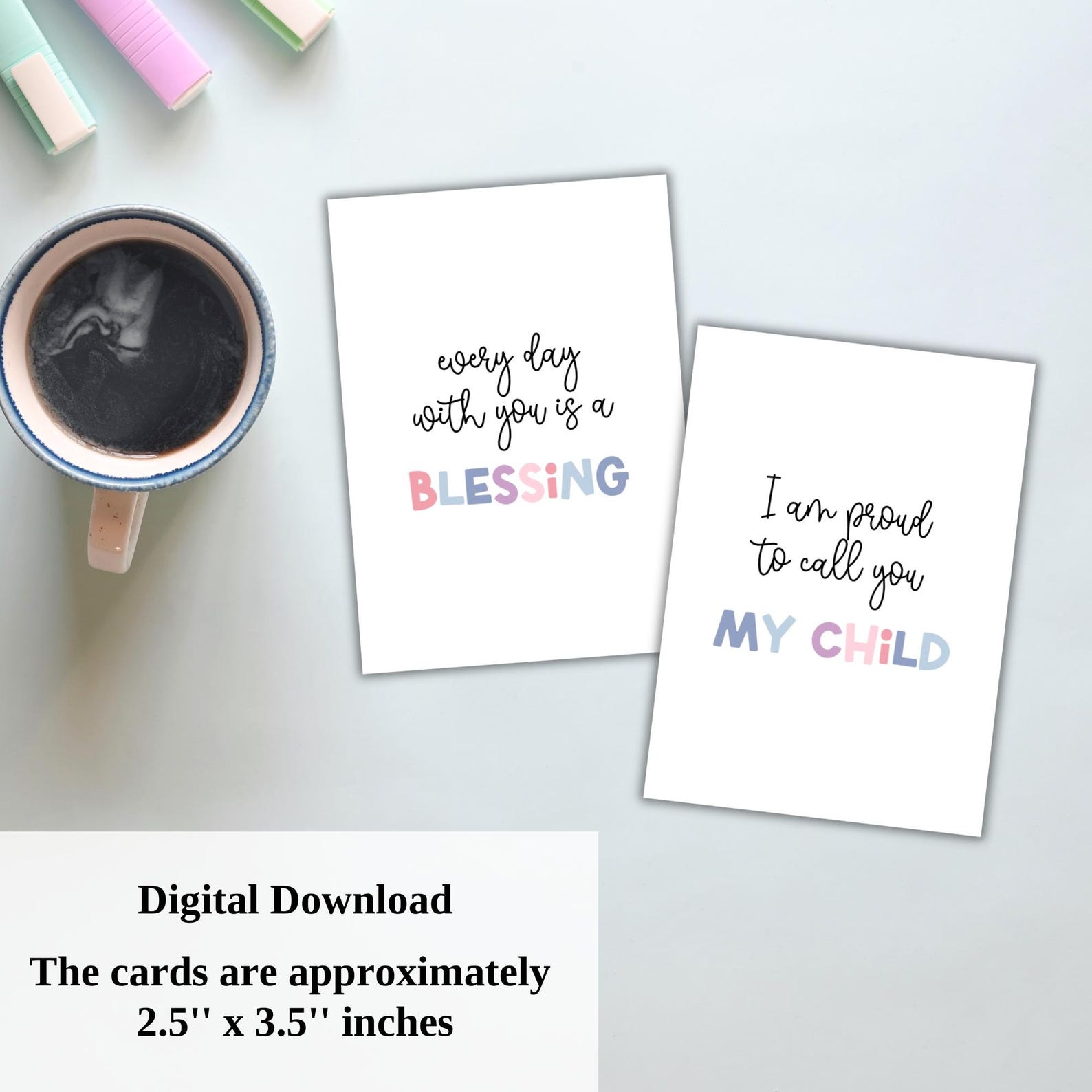 Printable Positive Affirmation Cards for Kids, Lunch Box Notes, Self ...