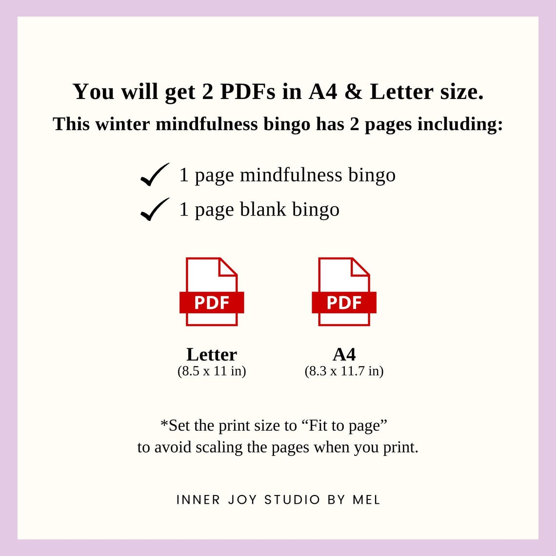 Printable Winter Mindfulness Bingo Challenge, Self Care Activity ...