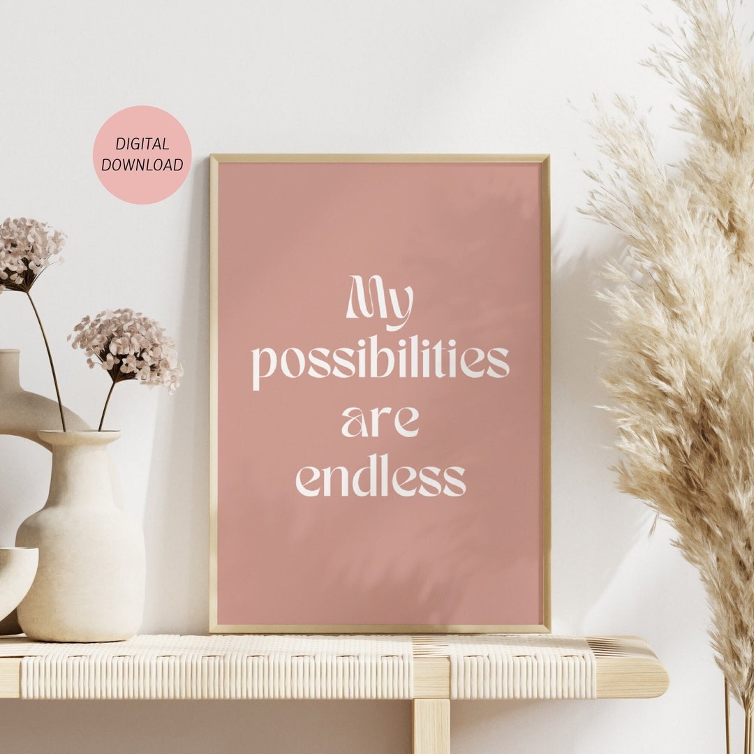 Printable Pink Wall Art for Women, Inspirational Quotes, Motivational ...