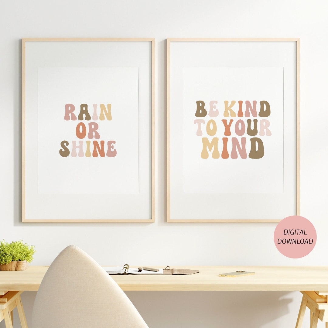 Printable Mental Health Wall Art, Inspirational Quotes for Therapy ...