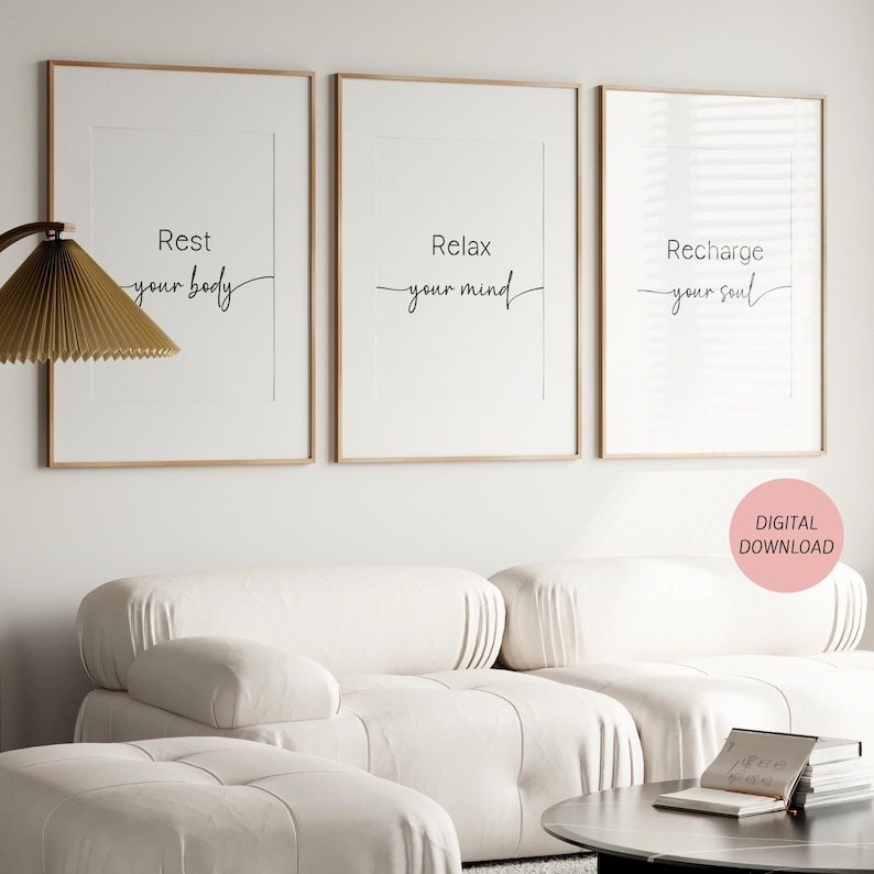 Printable Mental Health Wall Art, Self Care Poster, Self Love Print for ...
