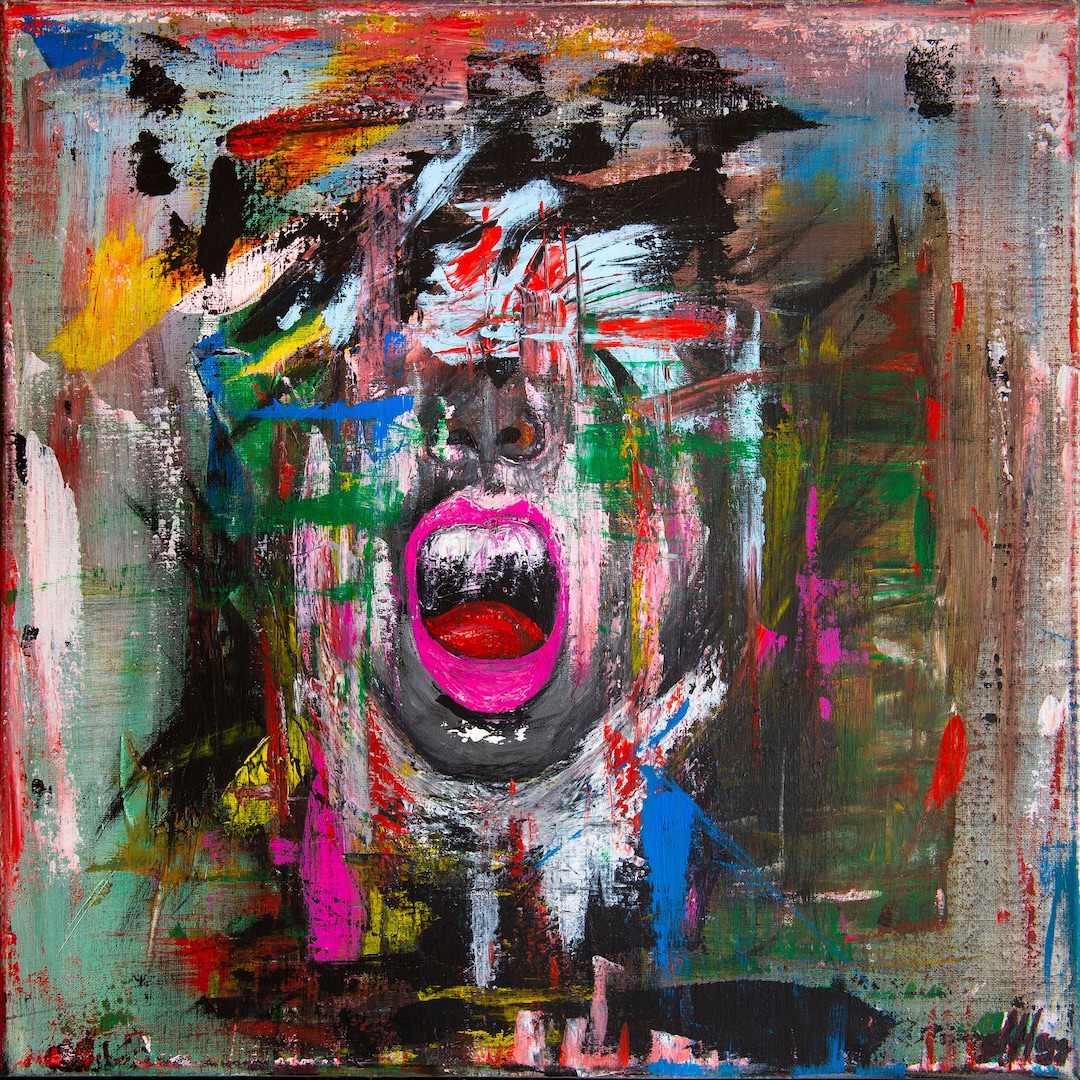 Portrait Painting Abstract Realism Lady Woman Original Artwork ...