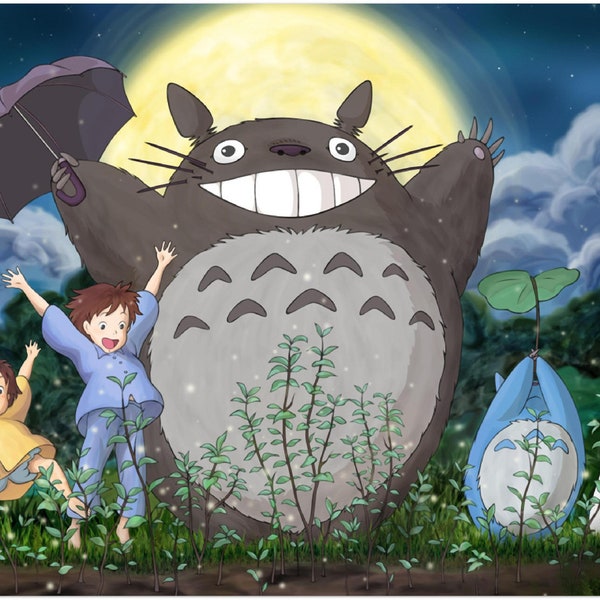 Totoro Watercolor - Etsy