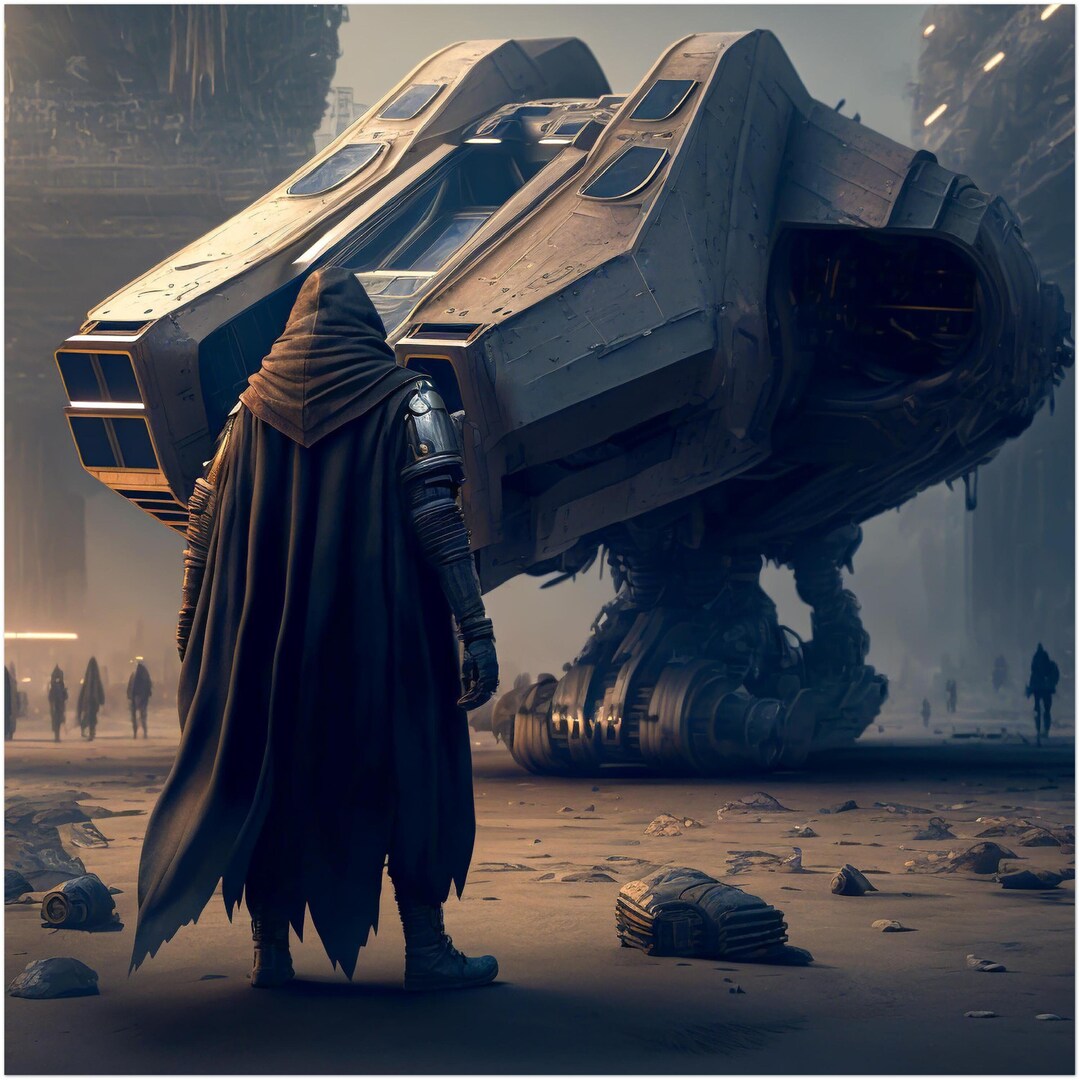 Mandalorian Poster - Digital Art Print, Ai Generated, Unique Wall Art ...