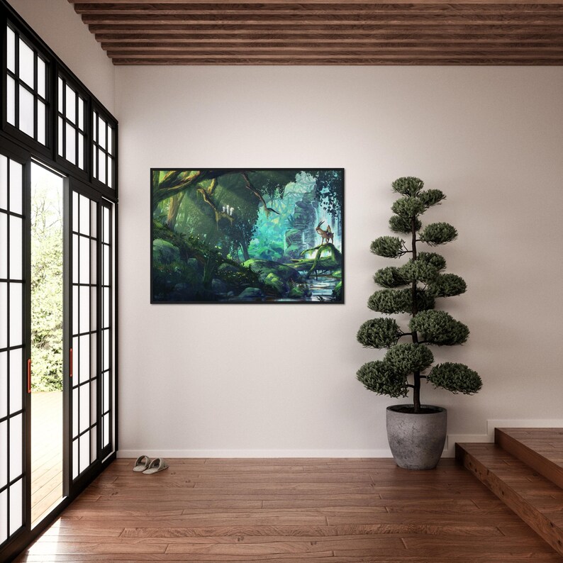 Forest Spirits Studio Ghibli Poster Princess Mononoke - Etsy