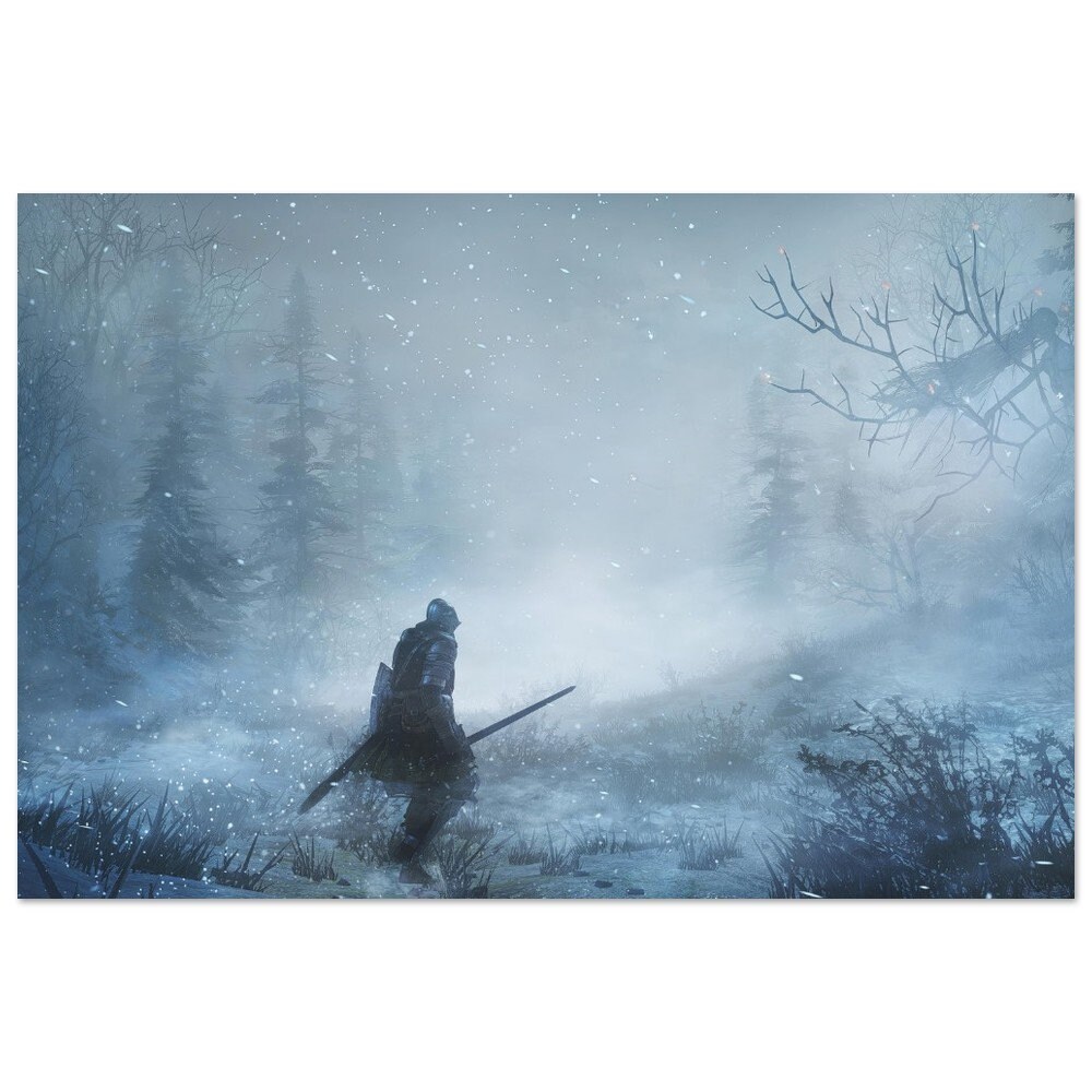 Video Game Poster Dark Souls Print Digital Art Winter, Gaming Room ...