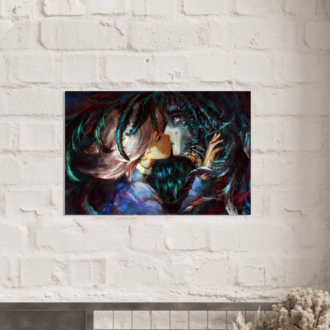 Poster Howl's Moving Castle Howl Sophie Portrait, Studio Ghibli Print ...