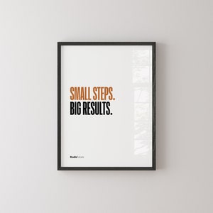 Small Steps. Big Results. Motivational Startup Posters. - Etsy UK