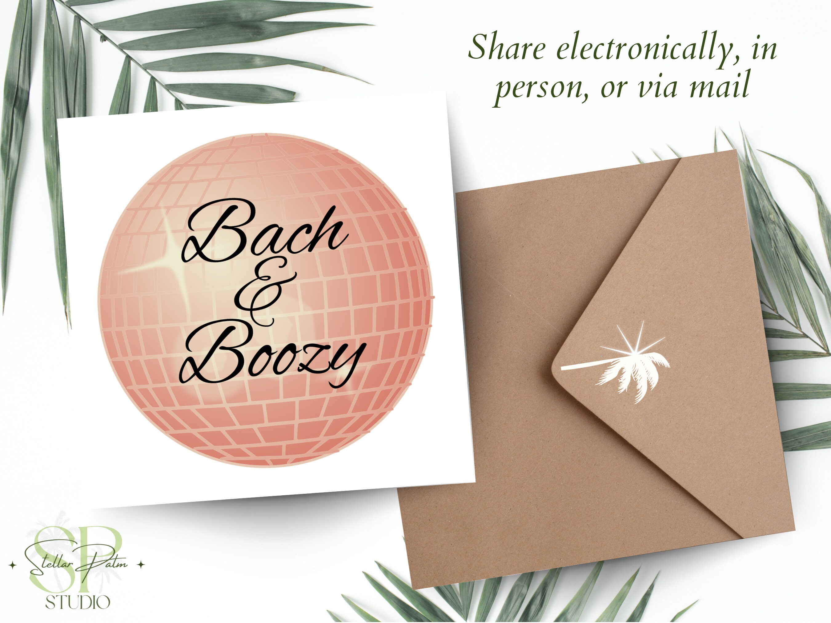 Bach and Boozy Bachelorette Invitation, Glam Bach Itinerary, Disco ...