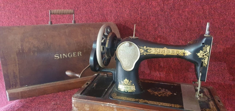 Singer Sewing Machine With Wooden Box Vintage, Manual - Etsy