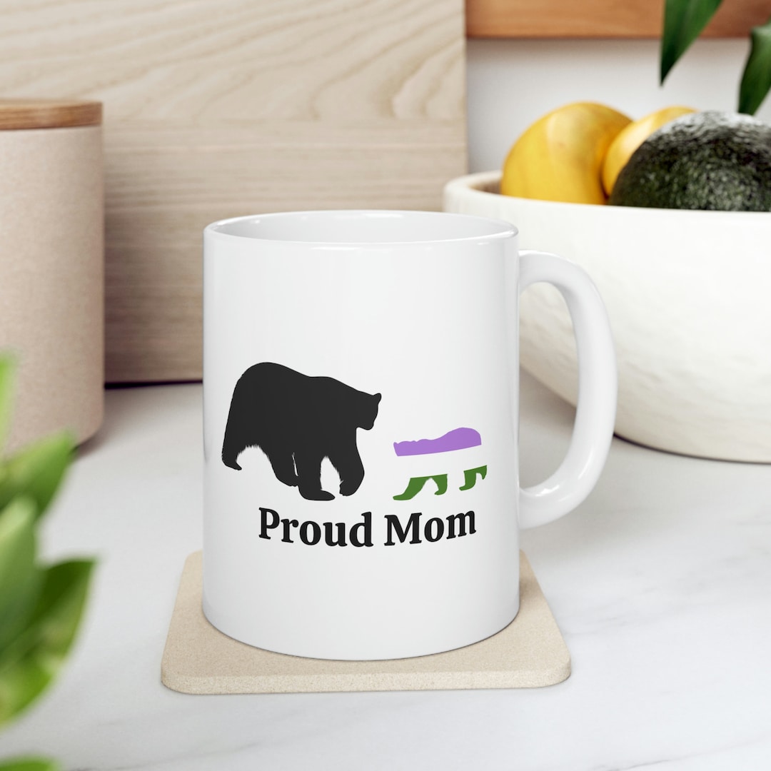 Gender Queer Mama Bear Queer Rainbow LGBT Mug LGBTQ Mug - Etsy