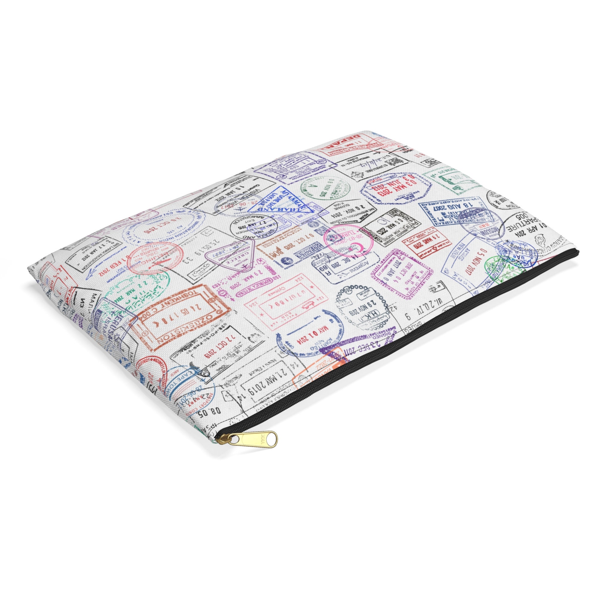 Passport Stamp Travel Pouch, Travel Essentials Bag - Etsy
