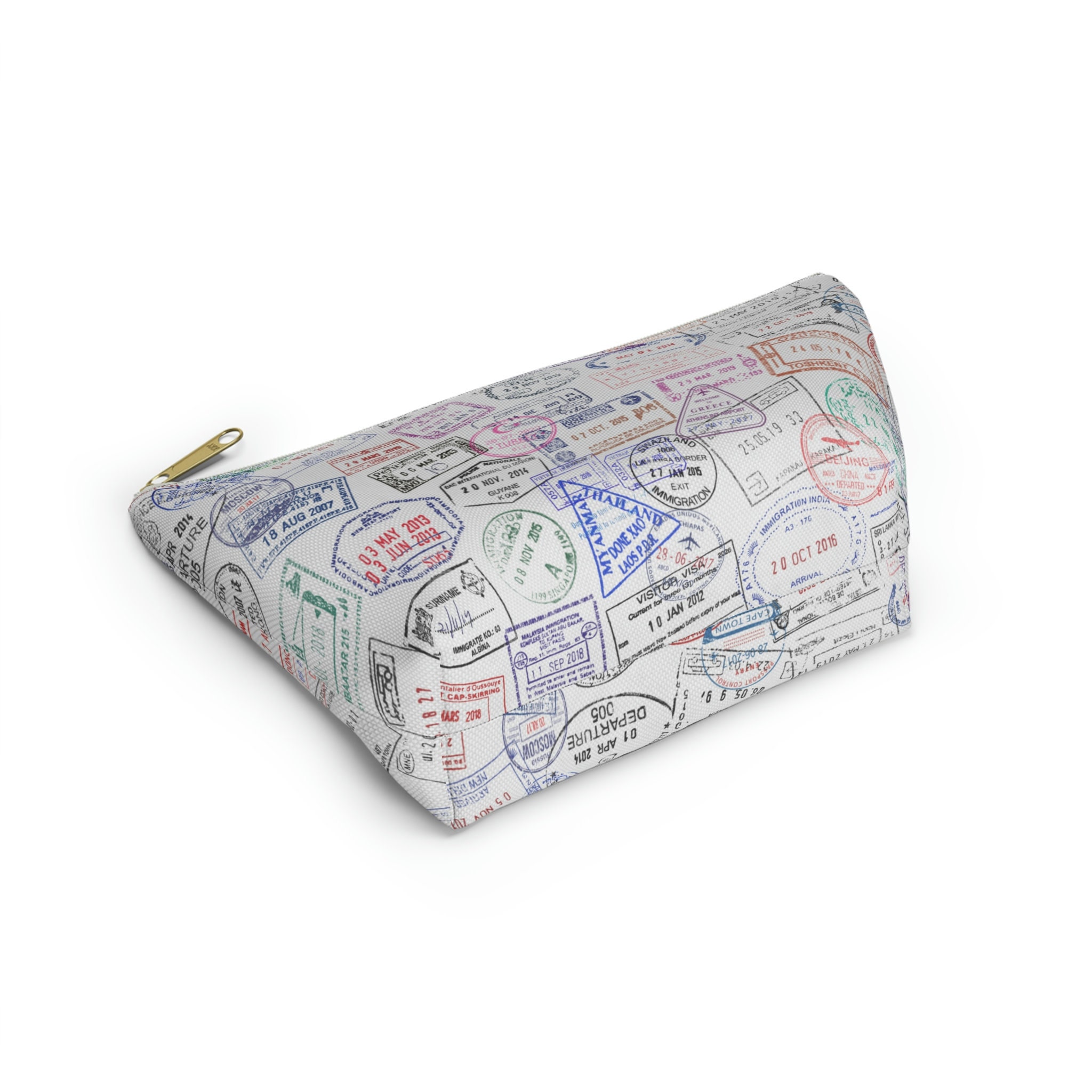 Passport Stamp Travel Accessory Pouch, Airplane Essentials Bag, Packing ...