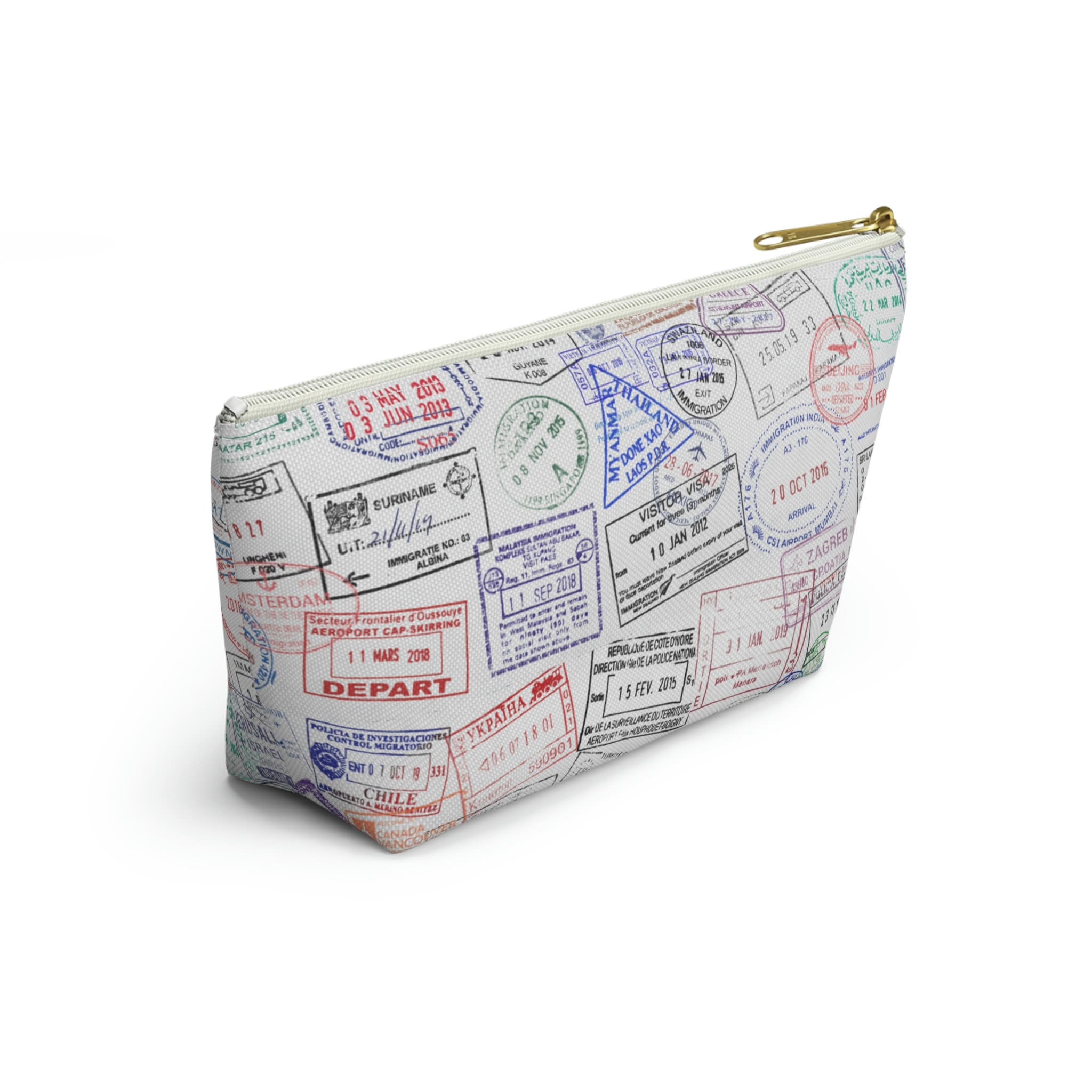 Passport Stamp Travel Accessory Pouch, Airplane Essentials Bag, Packing ...