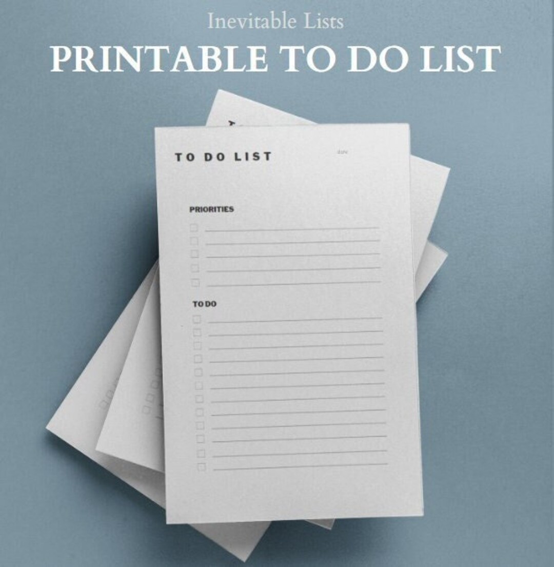 Printable to Do List | Daily to Do List | Instant Download | A4 ...