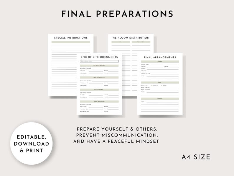 EDITABLE Emergency Binder Important Life Documents Ultimate Just in ...