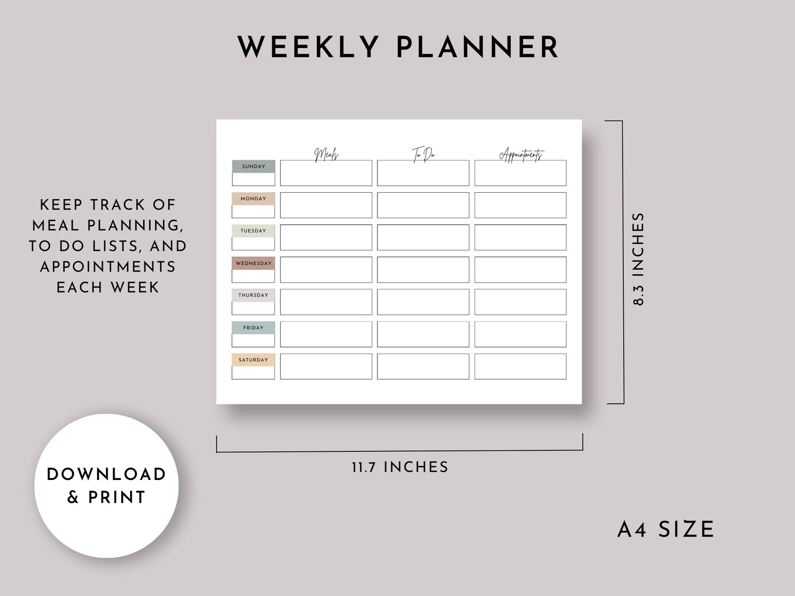2024 Overall Planner cursive, 2024 Yearly Calendar, Monthly Calendar ...