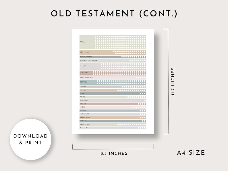 Bible Reading Tracker: Printable Old & New Testament Plan (digital ...