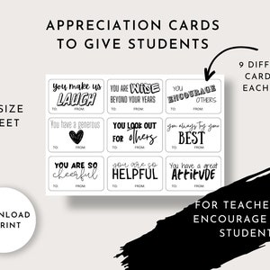 Student Appreciation Cards, Student Motivation, Student Encouragement ...