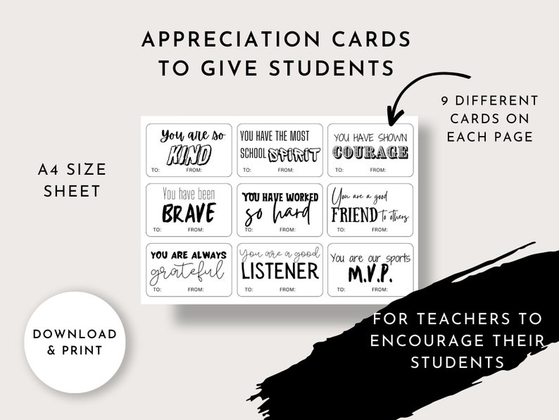 Student Appreciation Cards, Summer Camp Counselor, Student ...