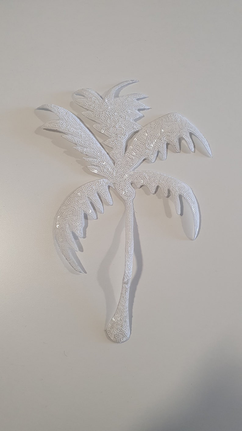 Palm Tree Large Sequin Sparkle Bling Iron Sew on Large Patch Badge Motif Appliqué - Etsy
