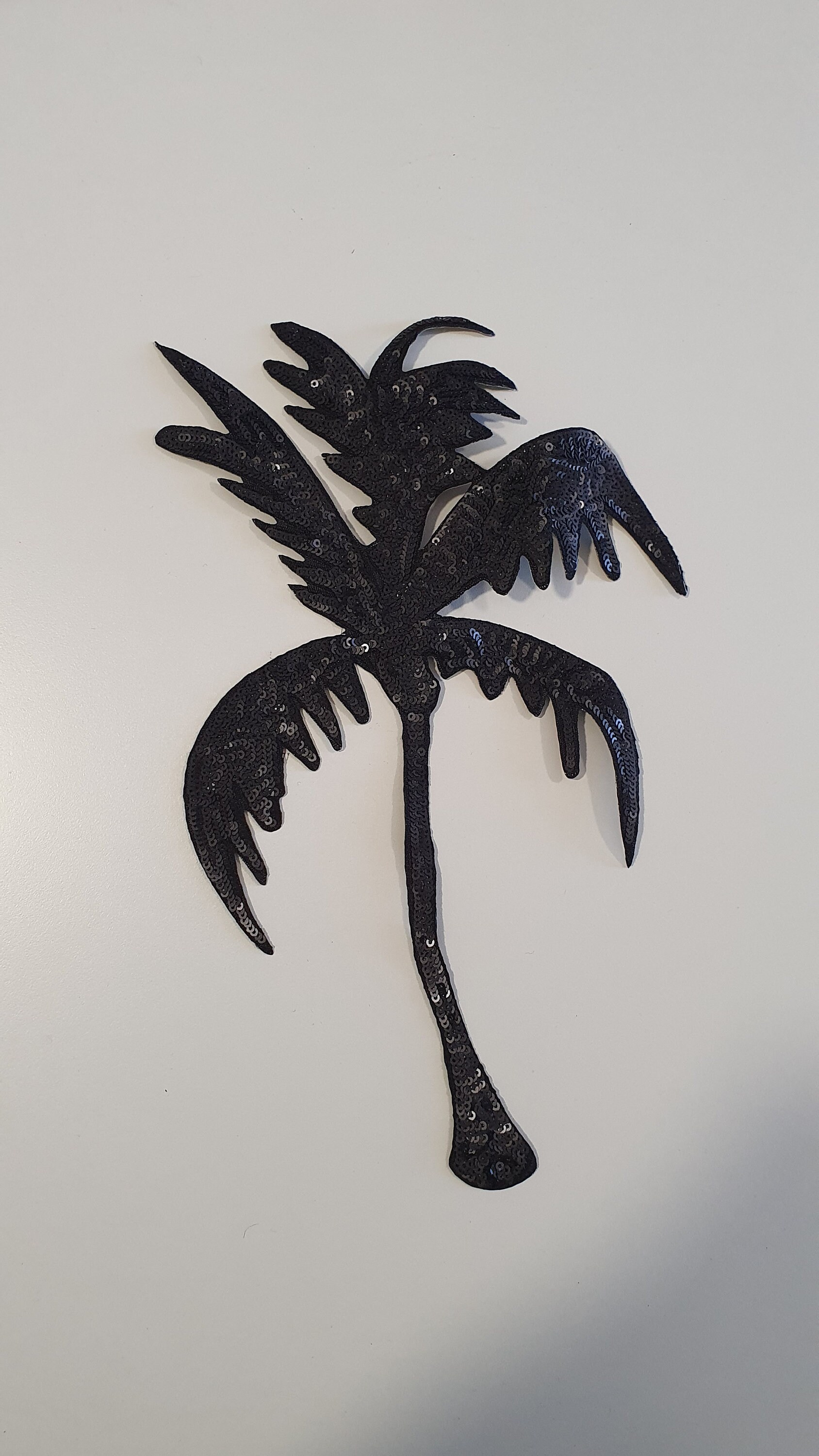 Palm Tree Large Sequin Sparkle Bling Iron Sew on Large Patch Badge ...