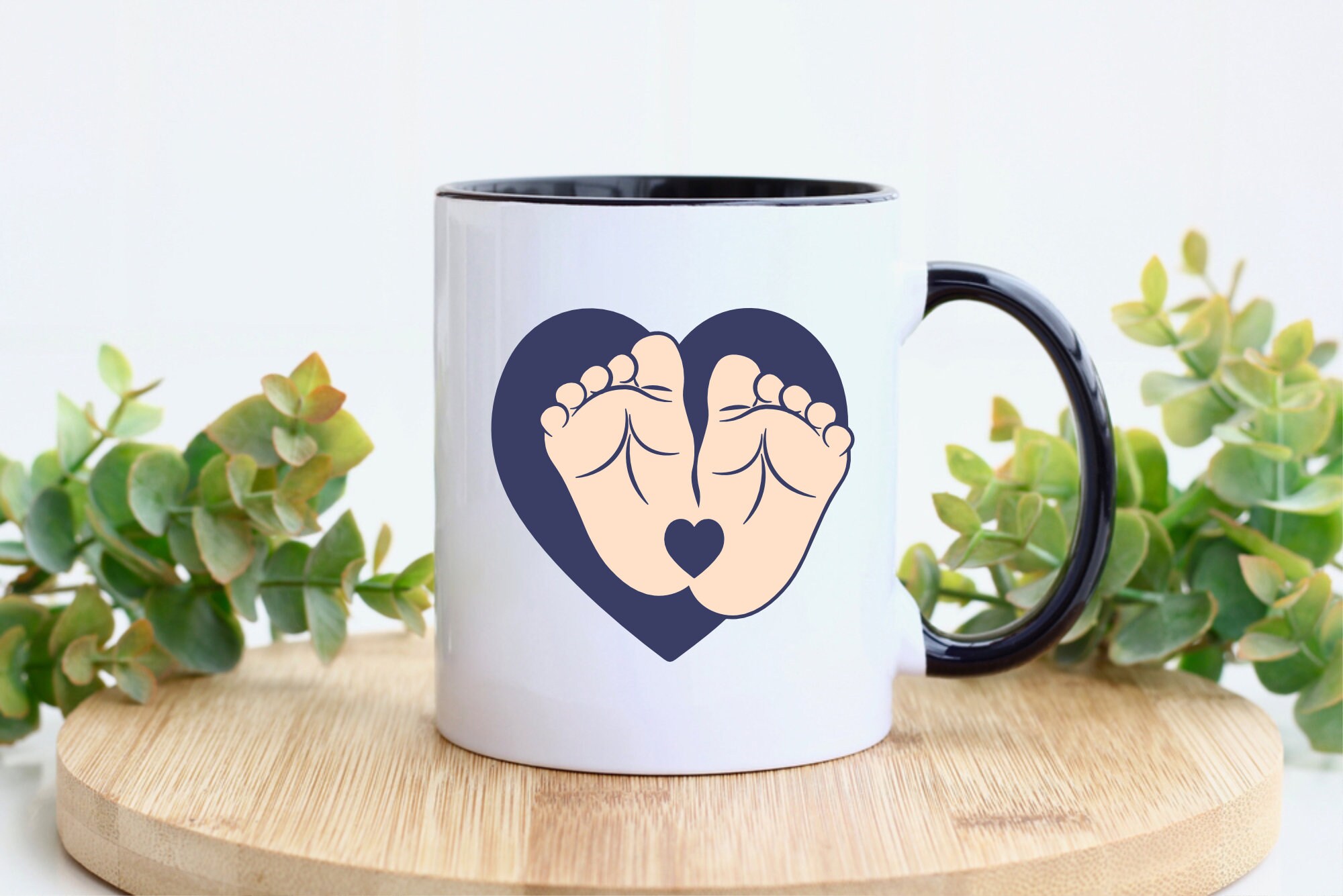 Babie Feet Heart Svg Newborn Heart Svg Newborn Foot Cricut Silhouette ...