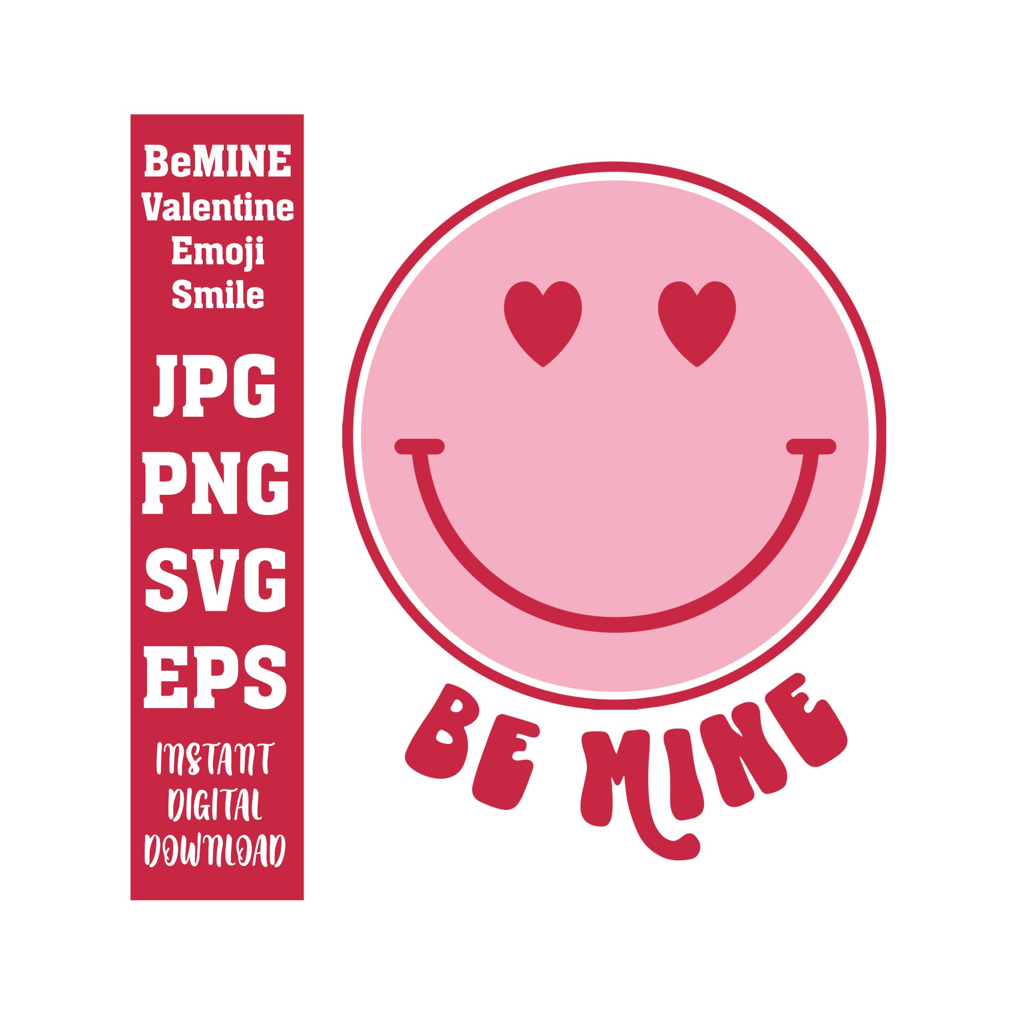 Valentine Smiley Face Svg Smiley Face Svg Happy Face Svg Emoji Svg Svg ...