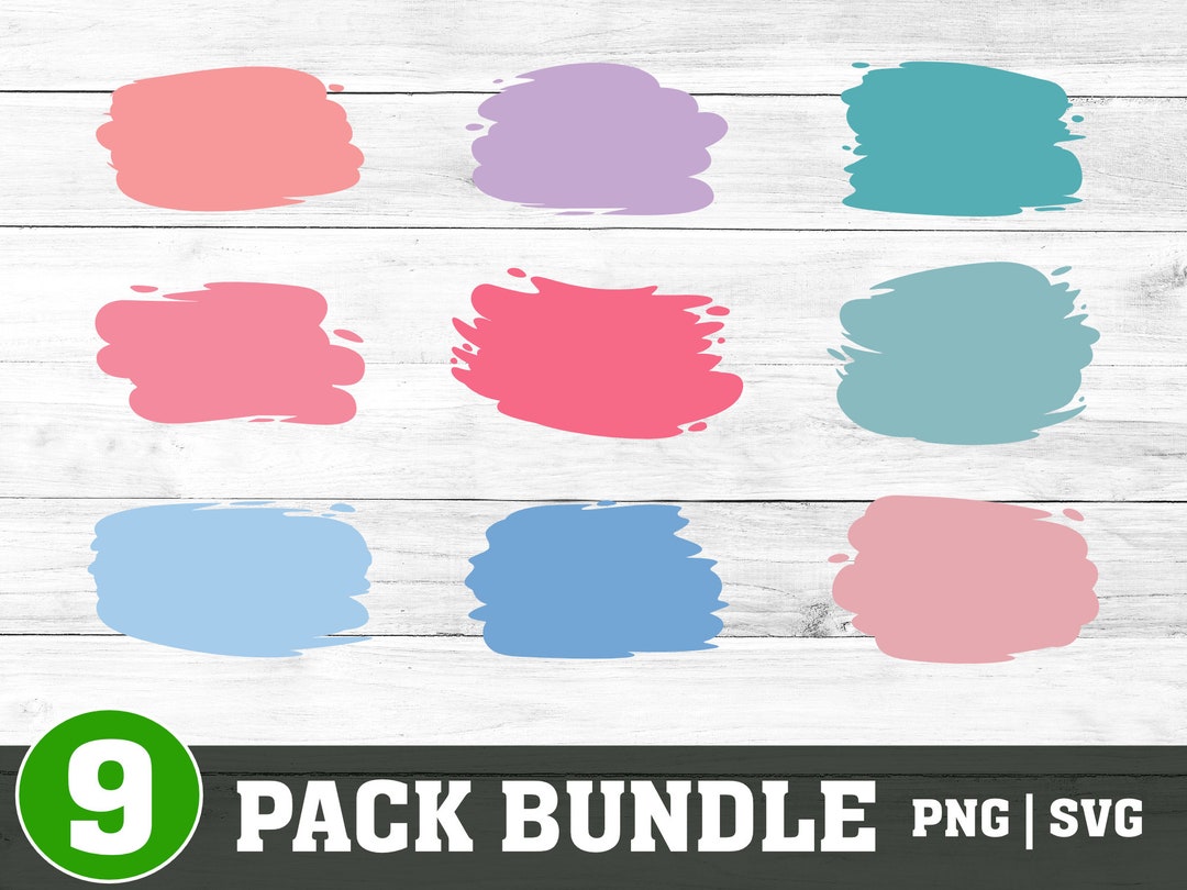 Paint Brush Stroke Svg Bundle Hand Drawn Brush Stroke Svg Png Keychain ...