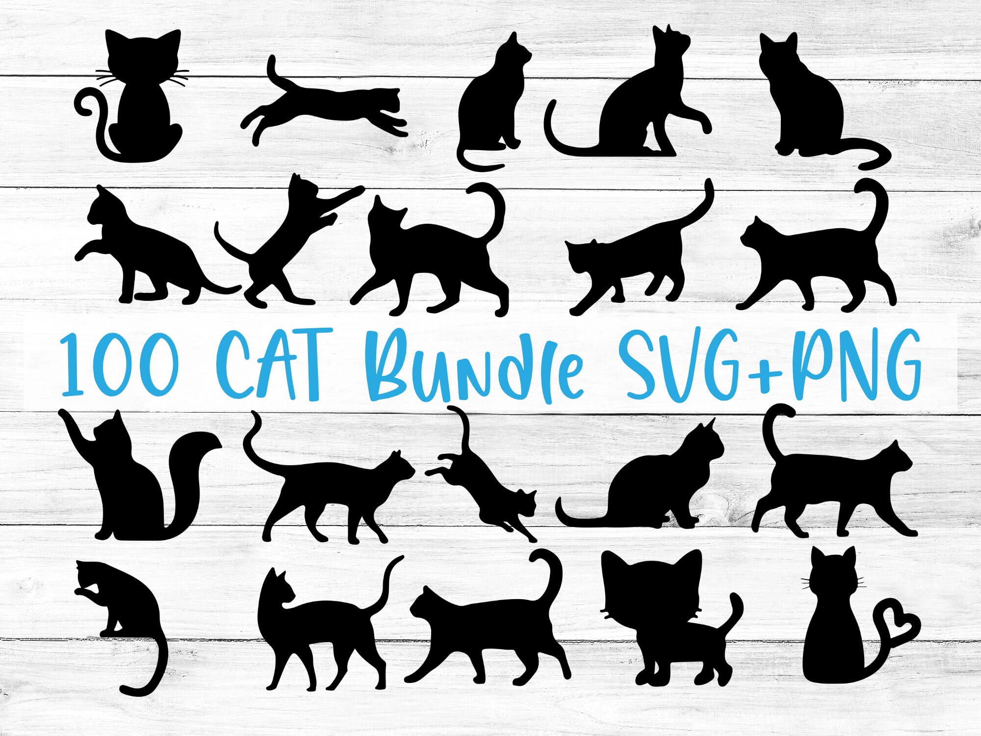 Cat Silhouette Cat Head SVG Cat SVG Cat Face SVG Cat Cut Files Cat ...