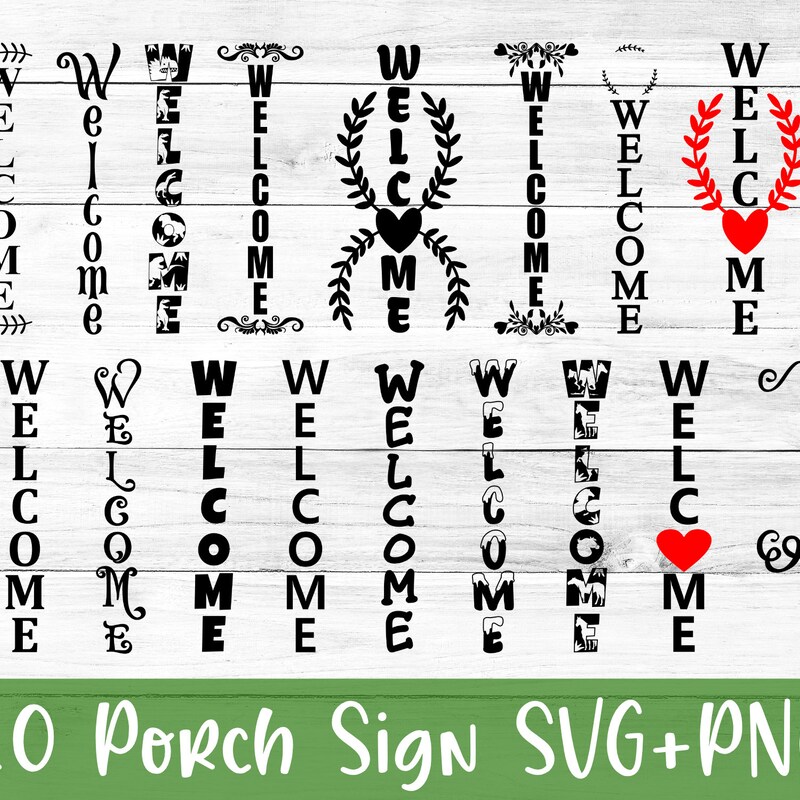 Vertical Welcome Svg - Etsy