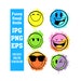 Funny Colored Smiley Face Svg Smiley Face Svg Happy Face Svg Emoji Svg ...