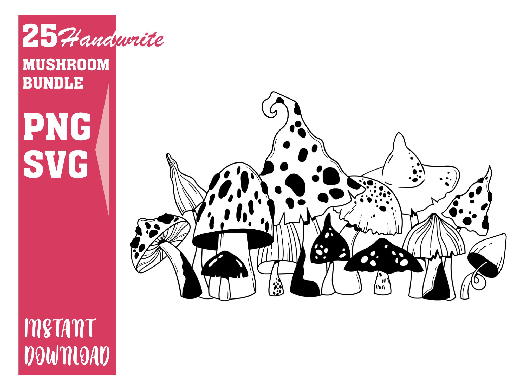 Mushroom Svg, Mushroom Svg Bundle, Mushroom Clipart, Fungus Svg, Magic ...