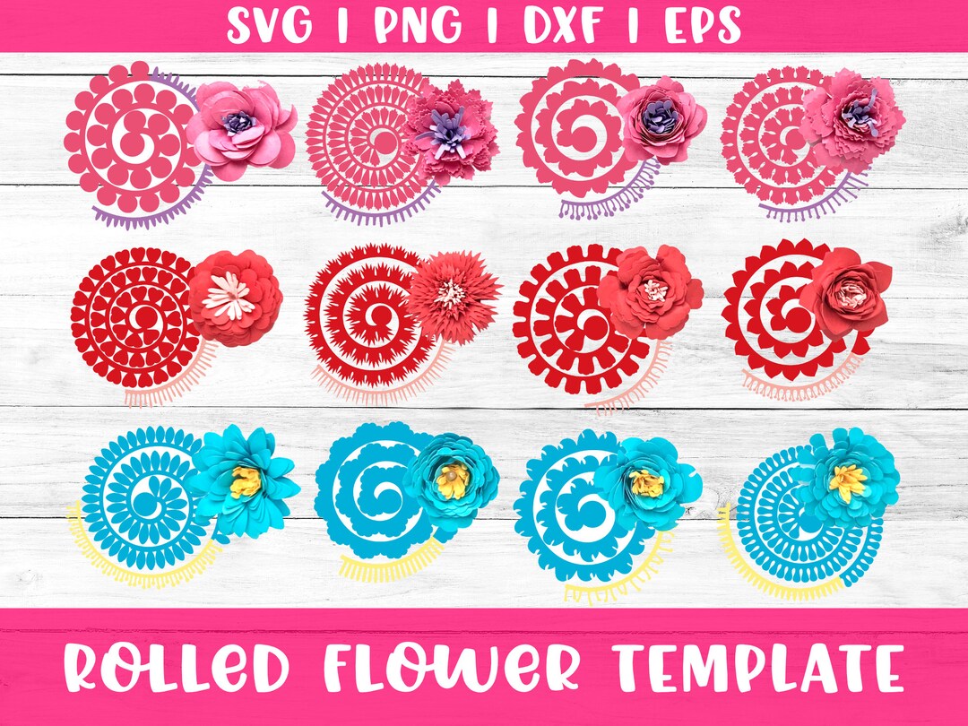 Rolled Flower Svg, Paper Flower Svg, Blossom Svg, Digital Download ...