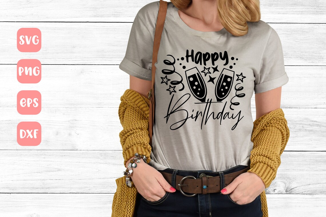 Happy Birthday Svg Bundle Birthday Svg Hand Lettered Birthday Party Svg ...