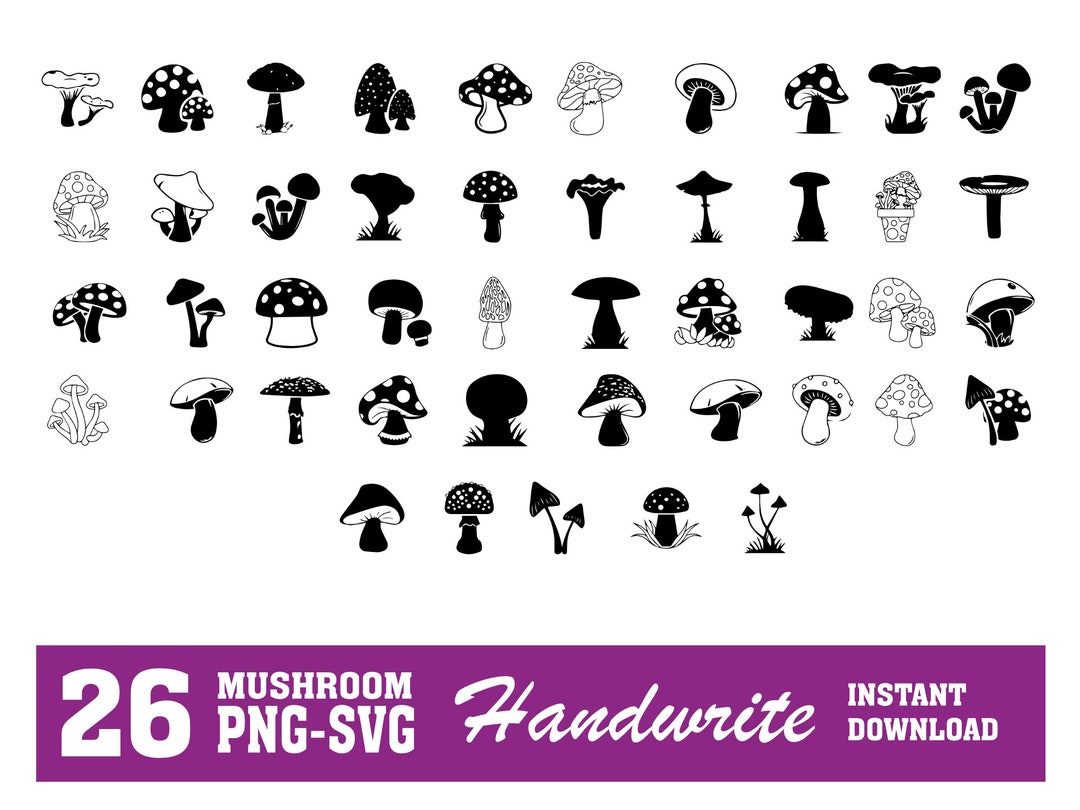 Mushroom Svg, Mushroom Svg Bundle, Mushroom Clipart, Fungus Svg, Magic ...
