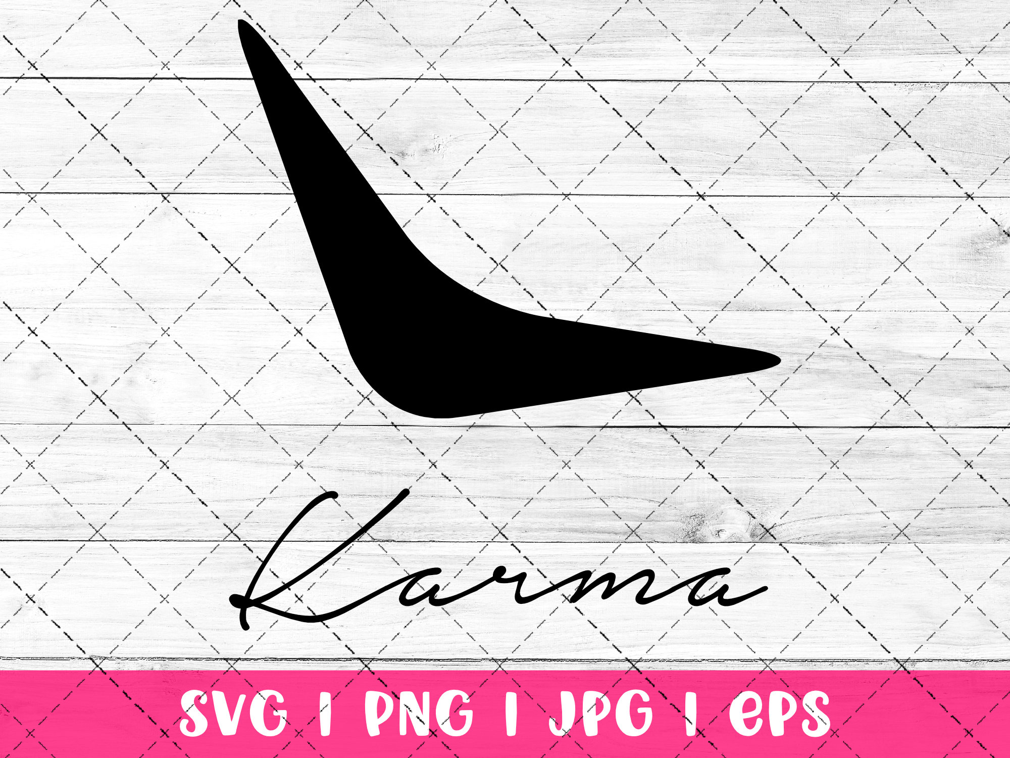 Karma SVG, Karma Boomerang Svg, Cutting Files for Silhouette, Cricut - Etsy