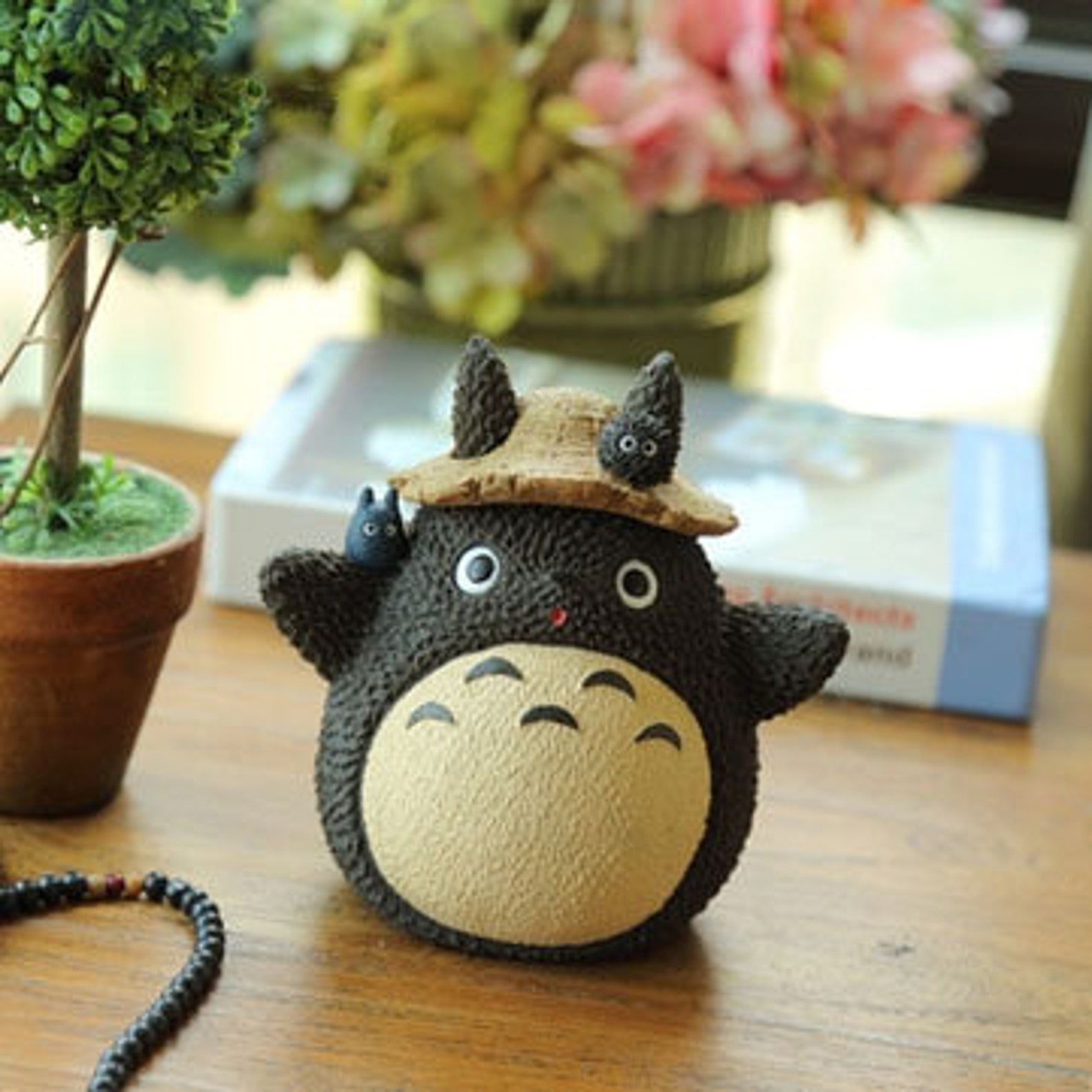 Cartoon Style Cute Totoro Ornament Cute Style Nerdy Resin Ornament - Etsy