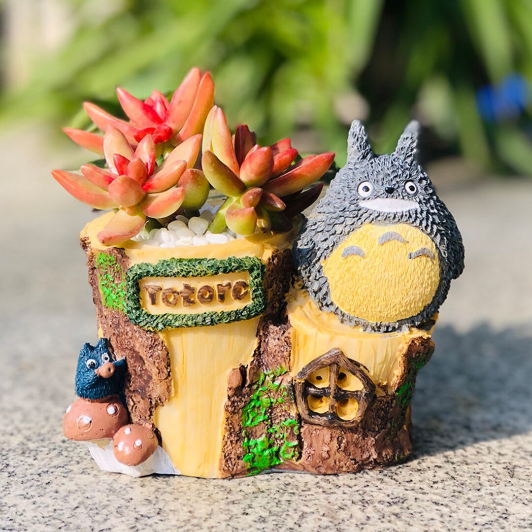 Totoro Ornament Succulent Totoro Figurines Plant Pot Flower Vase ...