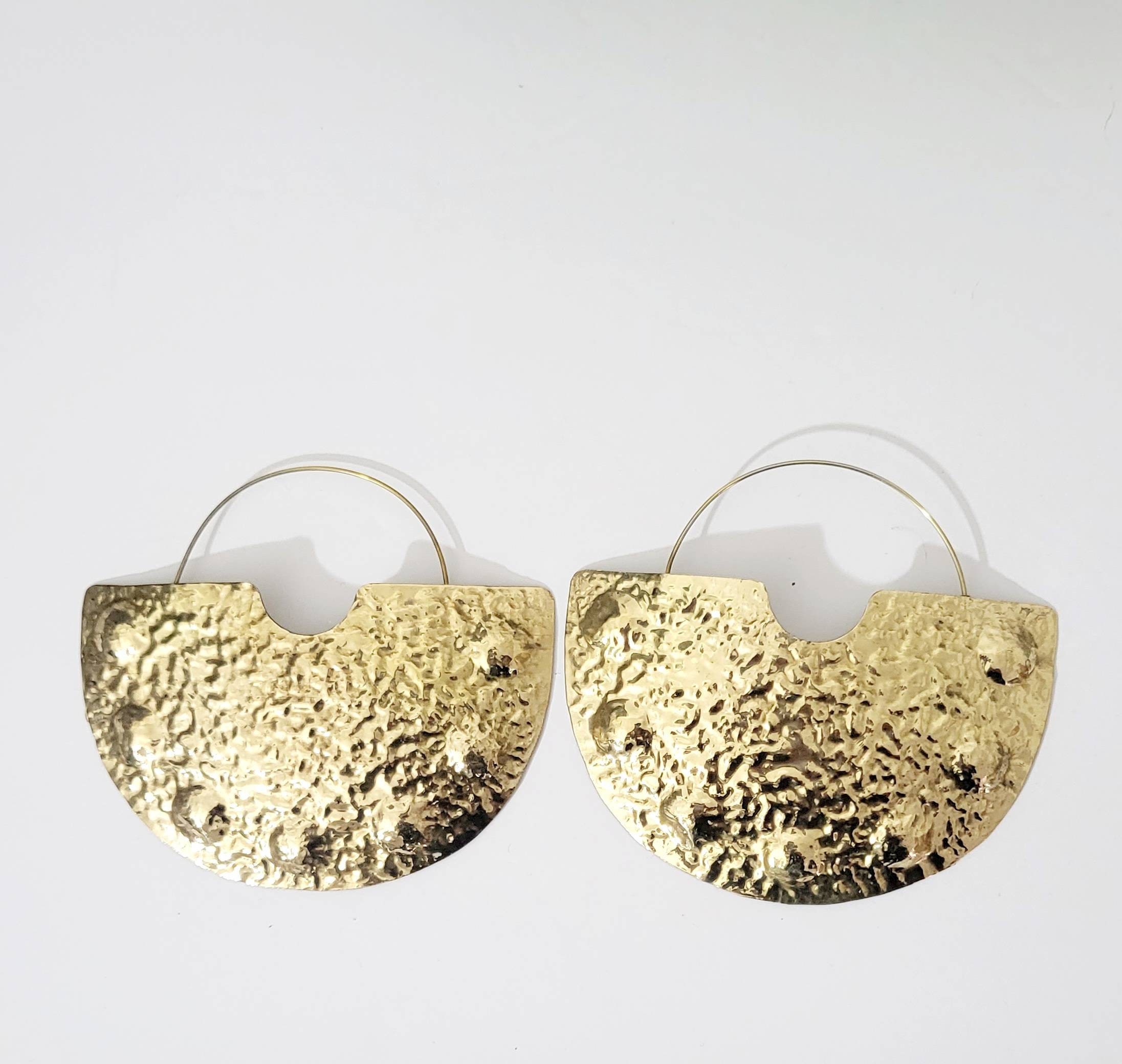 Gold Big Gypsy Hoop Earrings - Etsy