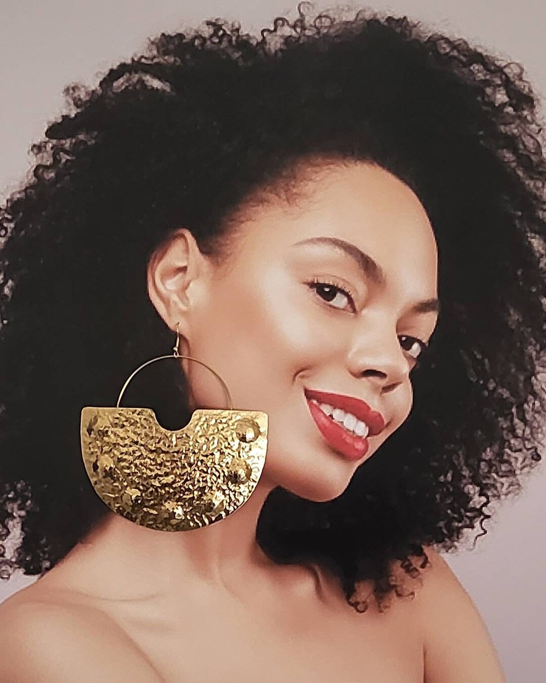 Gold Big Gypsy Hoop Earrings - Etsy