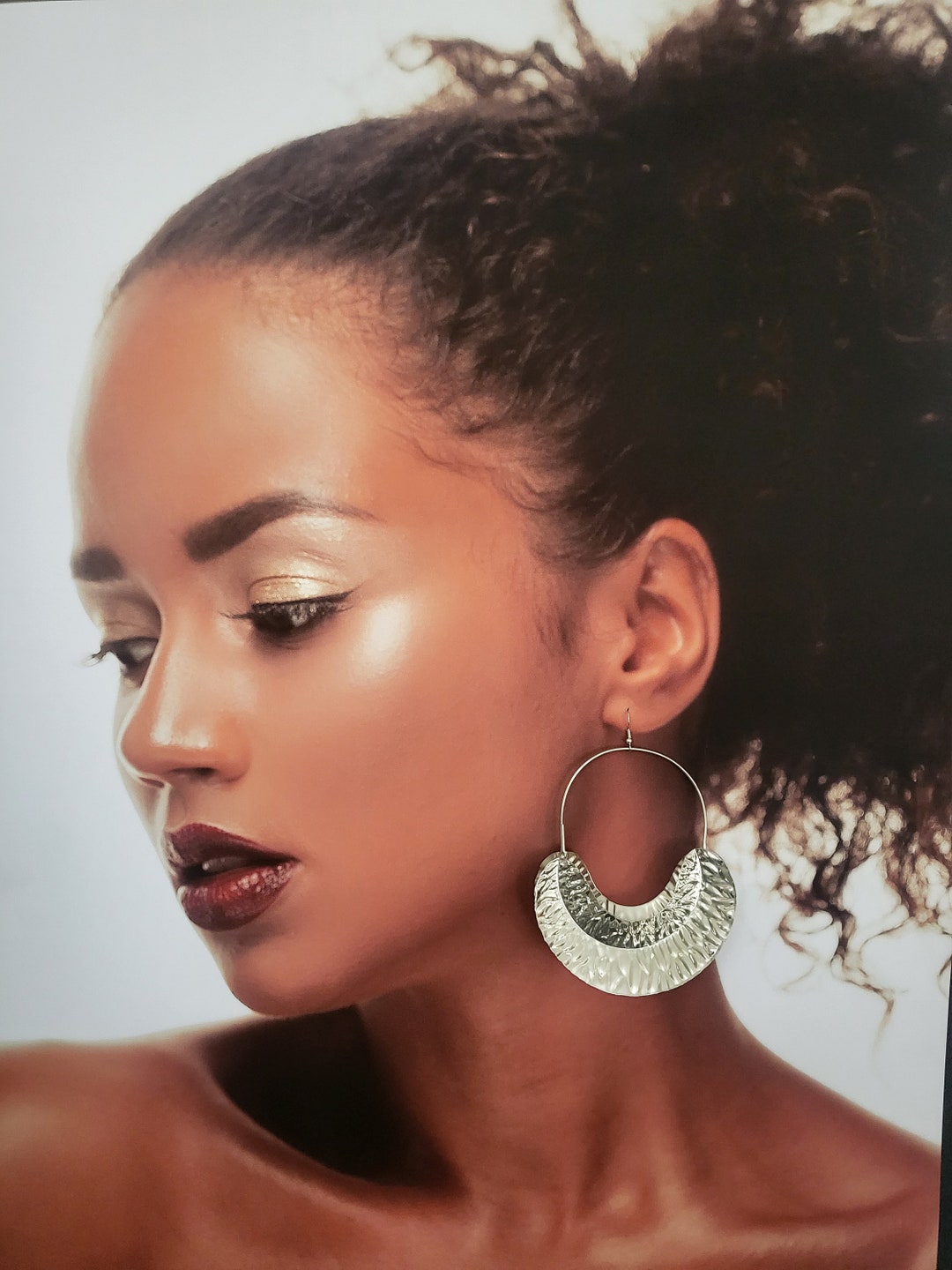 Fulani Silver Large Hoop Earrings - Etsy