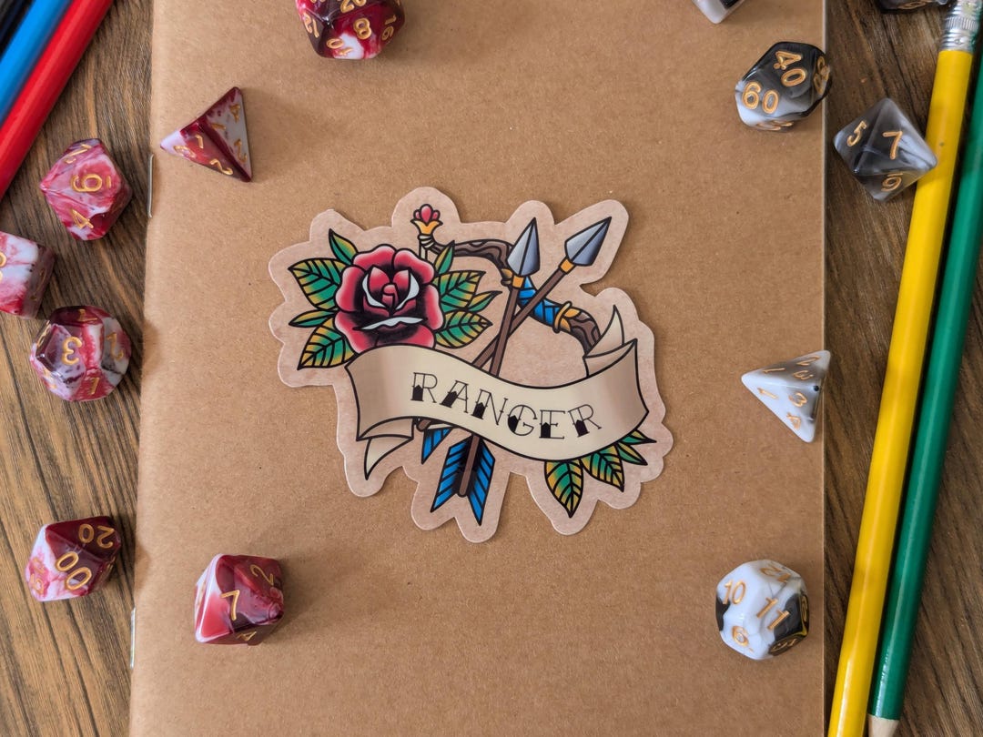 Ranger Tattoo Style Laminated Sticker: TTRPG, Dnd, Pathfinder - Etsy