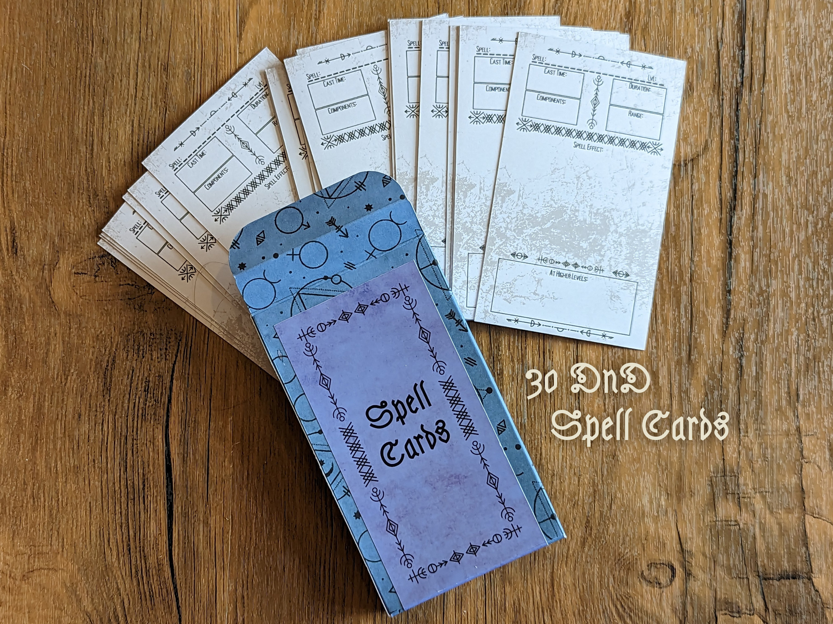 30 Spell Card Deck for Dungeons and Dragons, Dnd Game Prop - Etsy UK